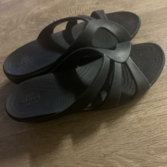 CROCS | Shoes | Crocs Small Wedge Sandals | Poshmark
